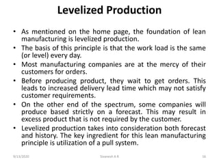 Lean manufacturing principles | PPTX