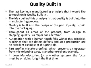 Lean manufacturing principles | PPTX