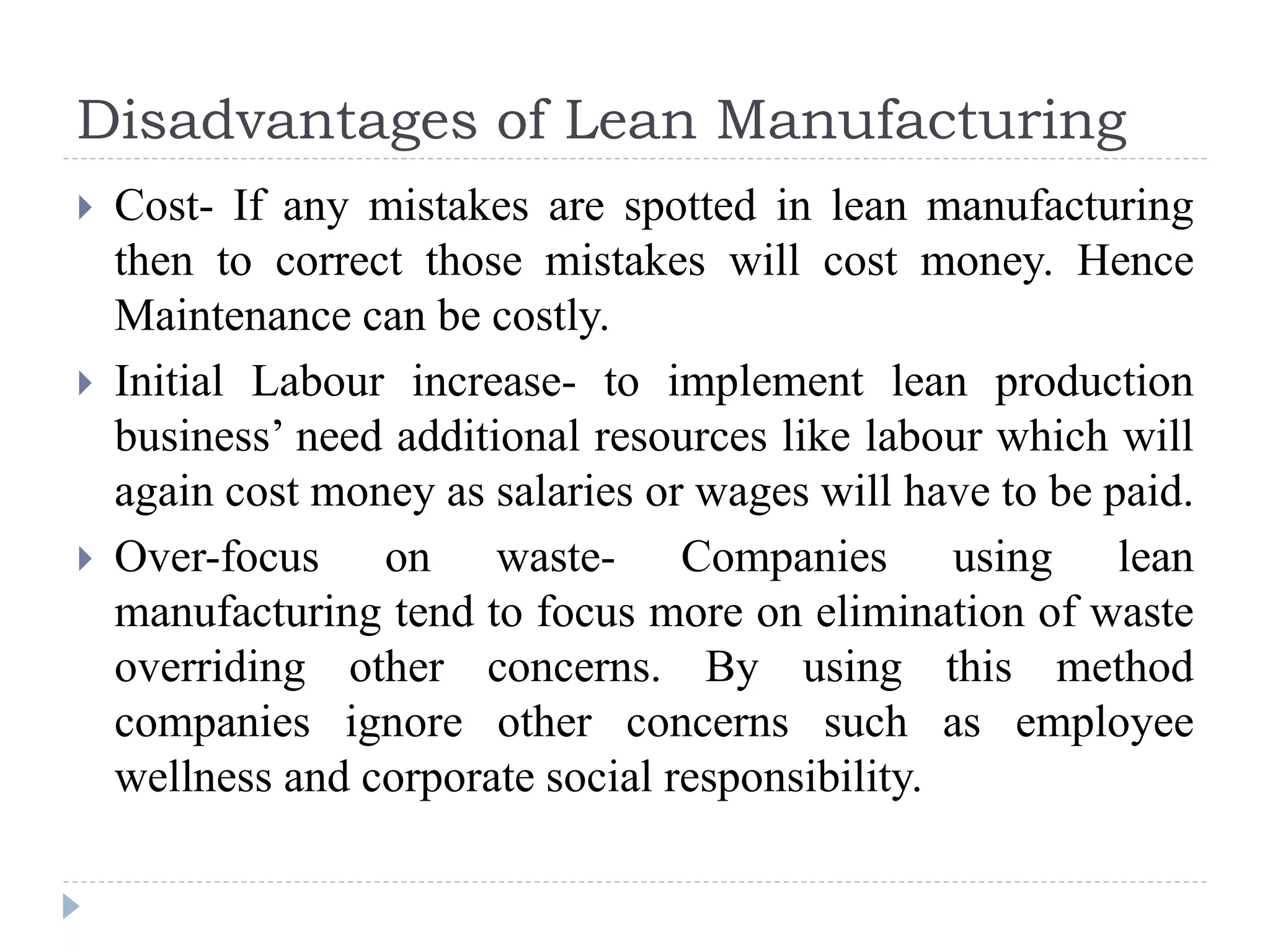 Lean manufacturing | PPTX