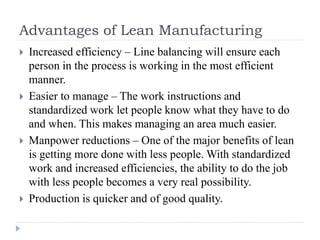 Lean manufacturing | PPTX