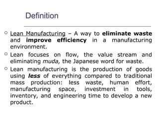 Lean Manufacturing Presentation power point | PPT