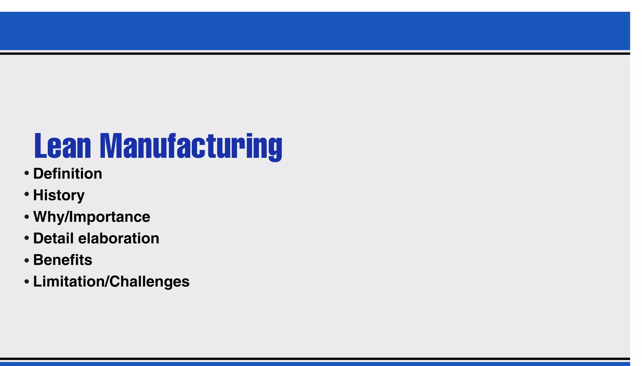 PPT ON LEAN MANUFACTURING | PPT
