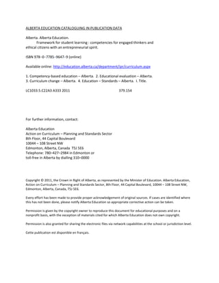 Framework for Student Learning | PDF