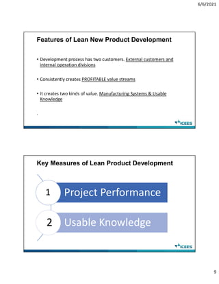Lean new product and process development | PDF