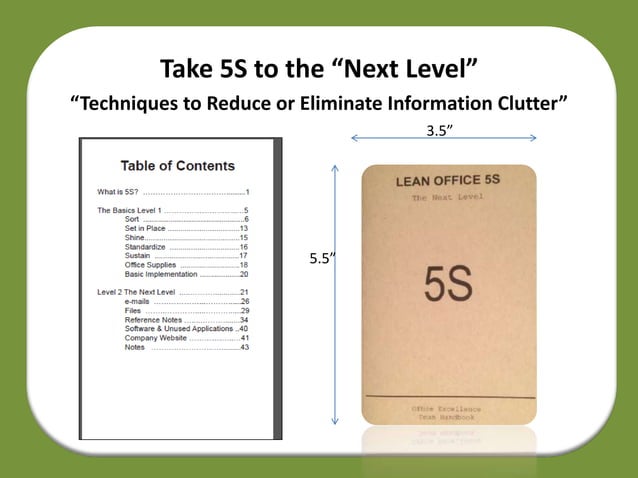 Lean Office 5S : The Next Level | PPTX