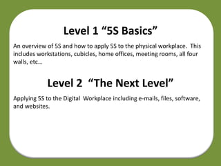 Lean Office 5S : The Next Level | PPTX