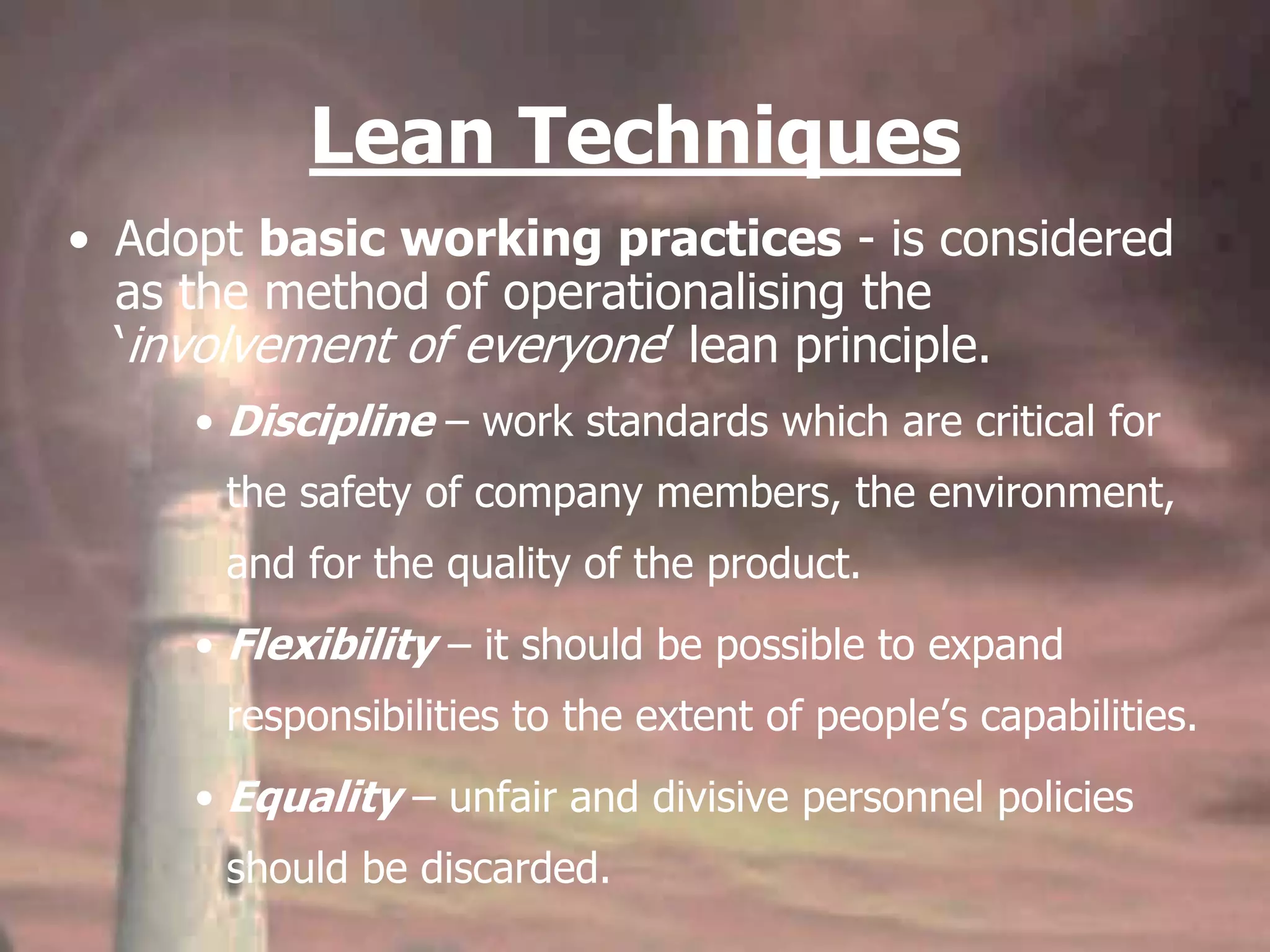 Lean operations presentation | PPT
