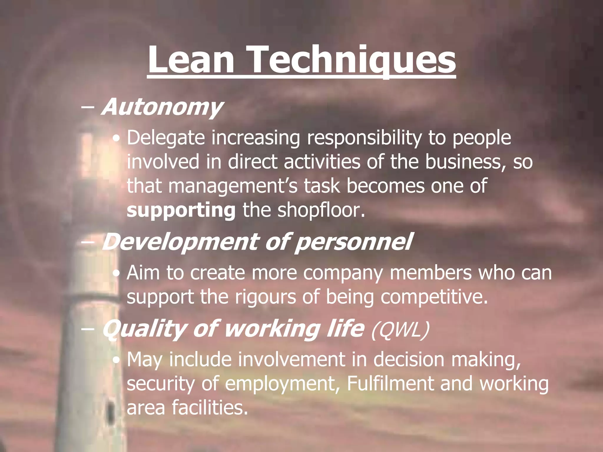Lean operations presentation | PPT