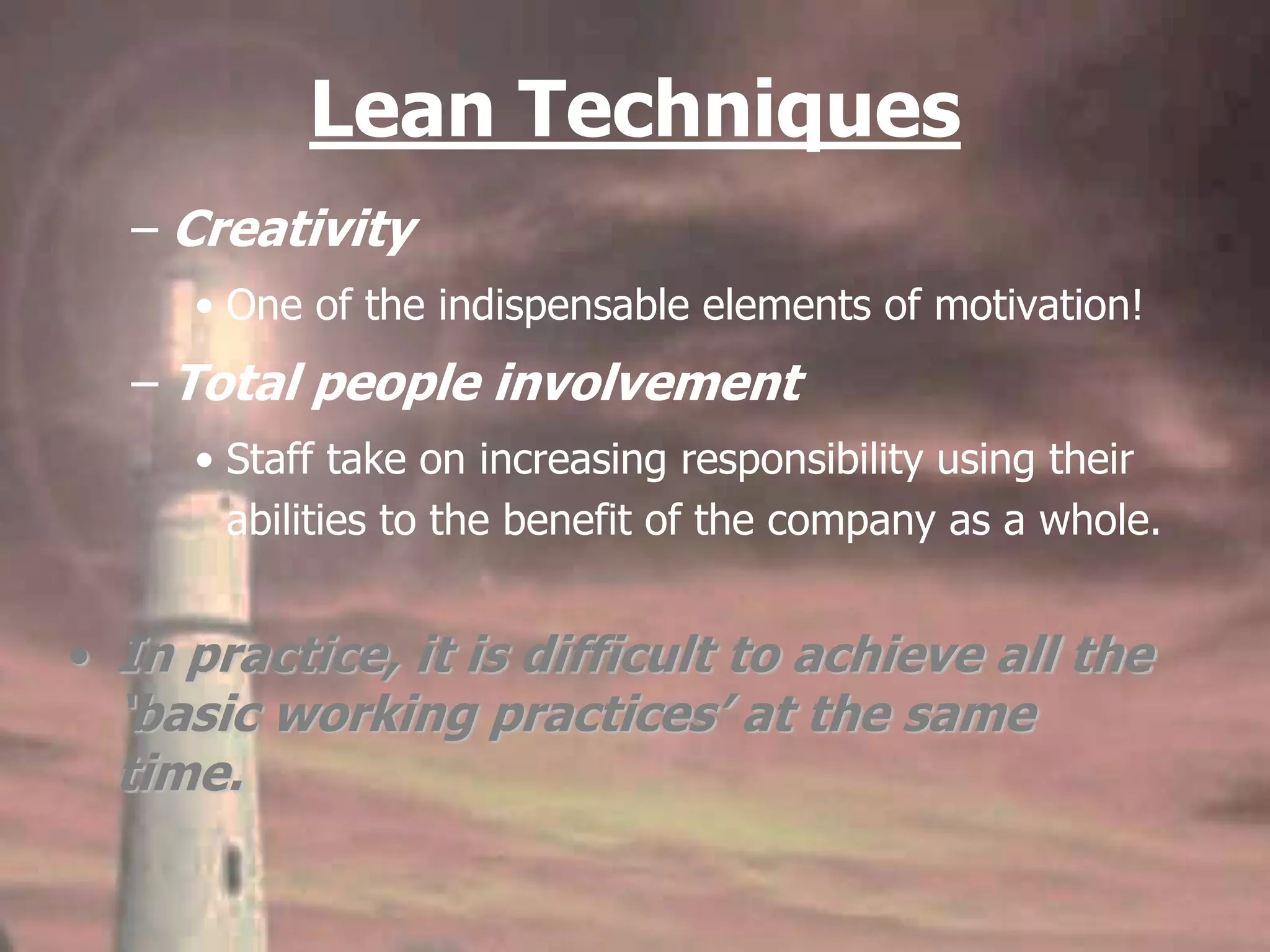 Lean operations presentation | PPT