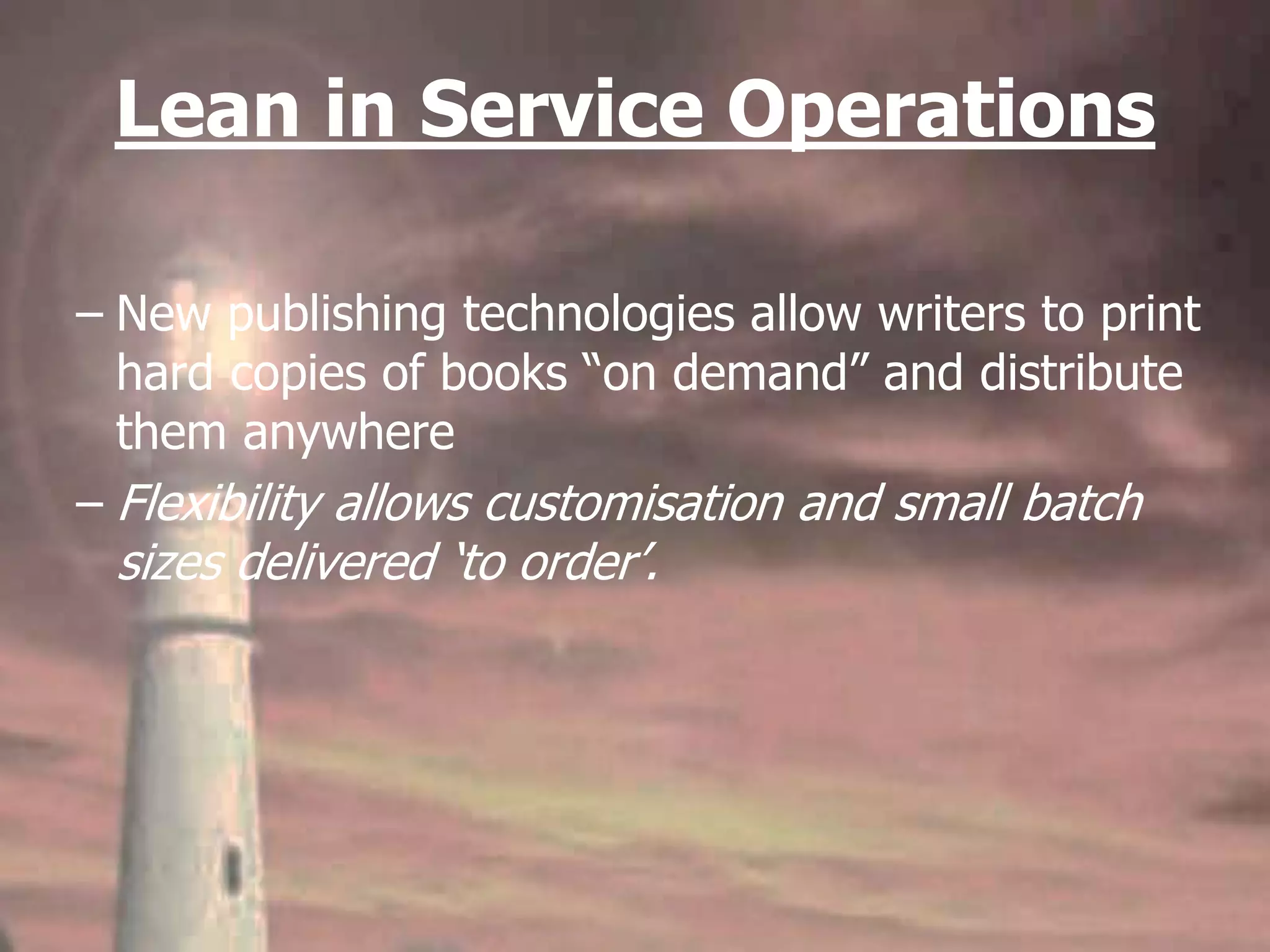 Lean operations presentation | PPT