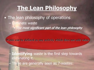 Lean operations presentation | PPT