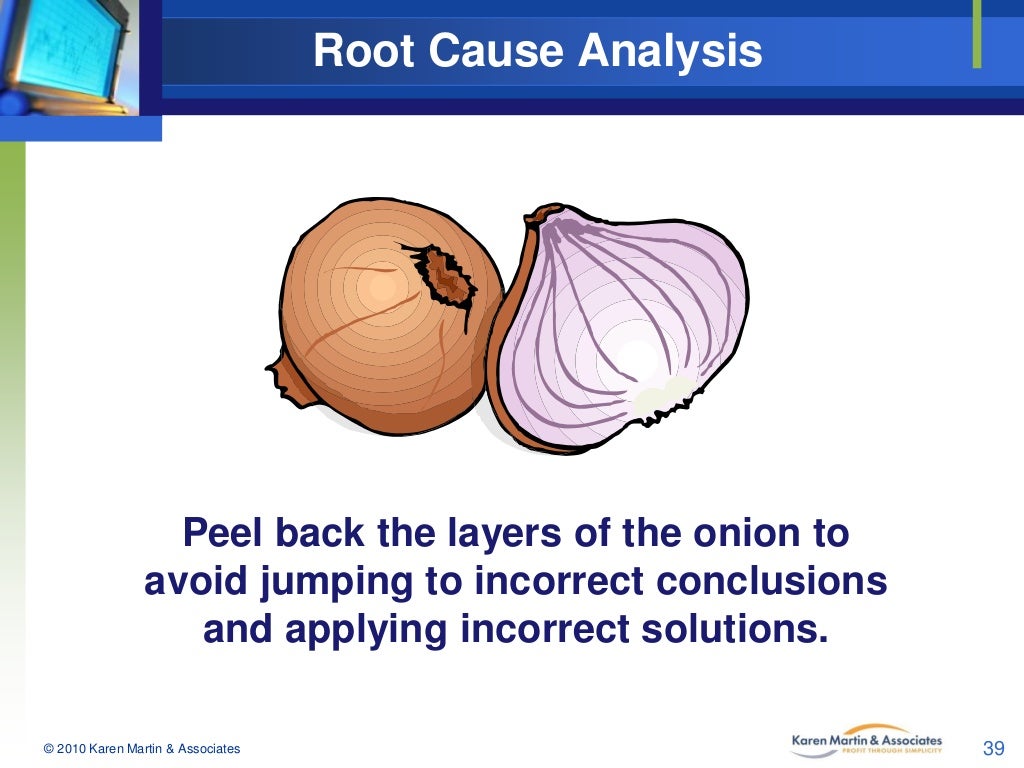 Root Cause Analysis Peel back