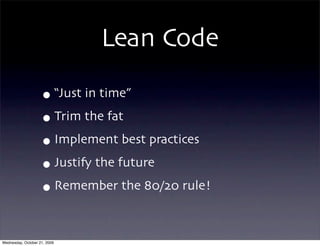 Keeping Your PHP Lean | PPT