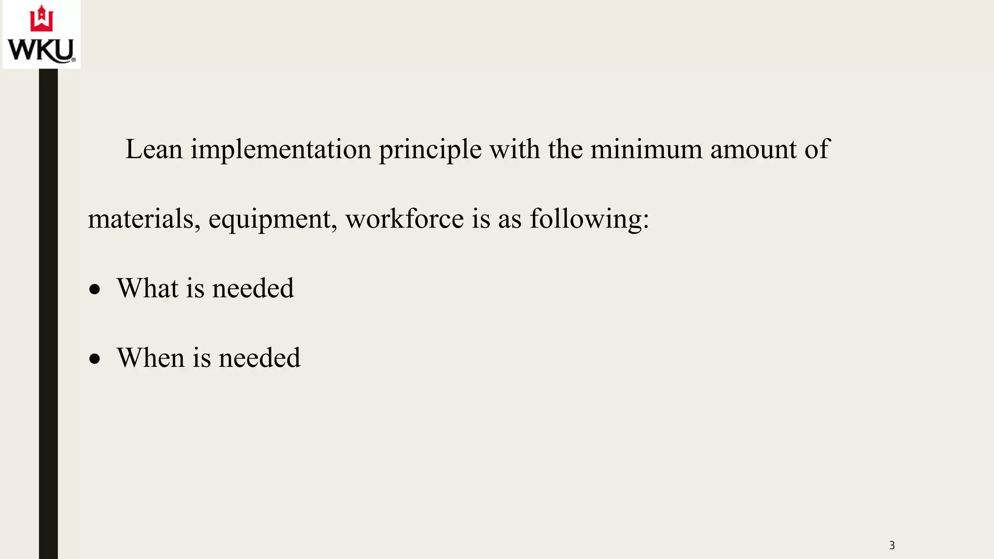 Lean project plan | PPTX
