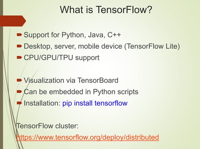 Introduction to Deep Learning and TensorFlow | PPT