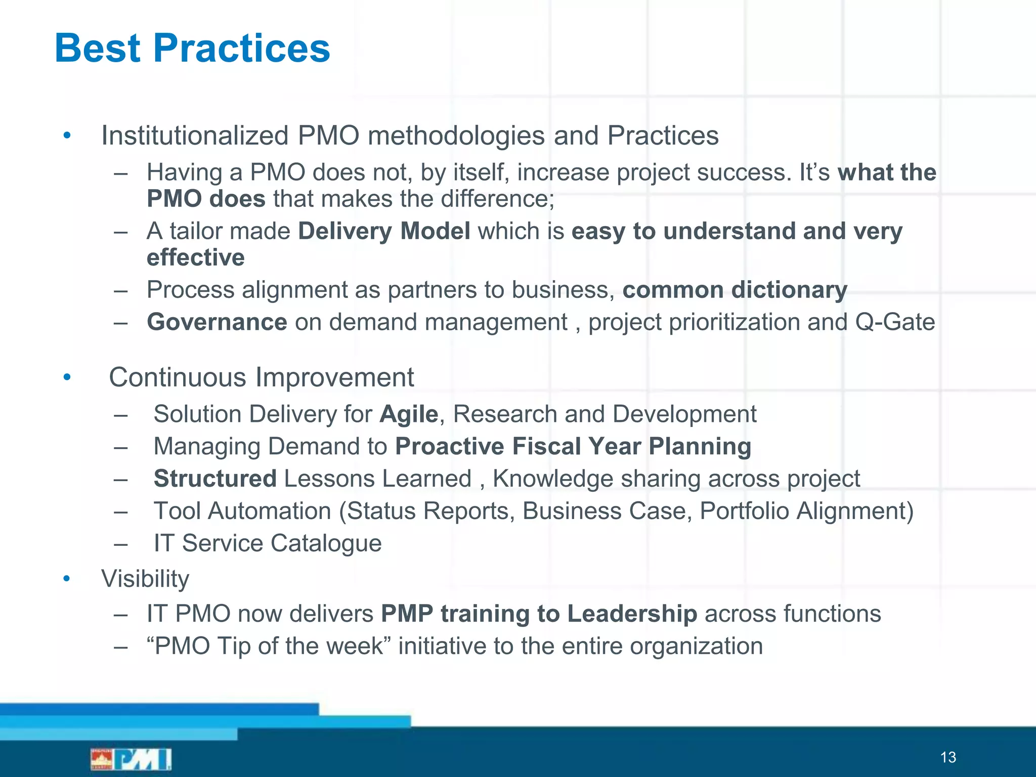Lean pmo – Delivering success globally public | PPT