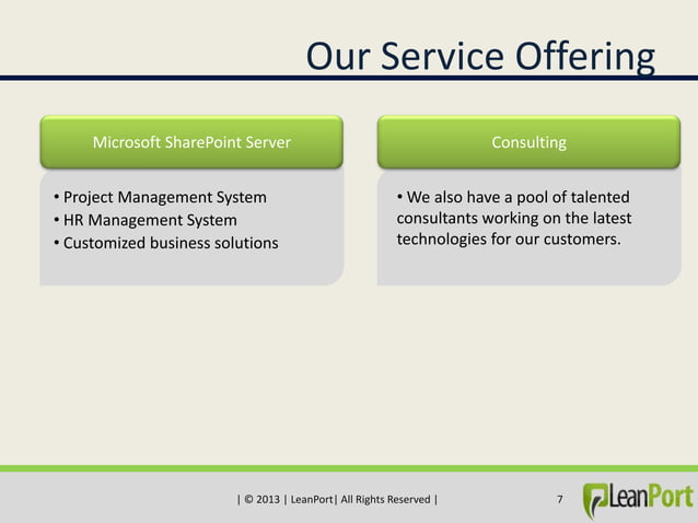 LeanPort Pvt. Ltd. Comapany Presentation. | PPT