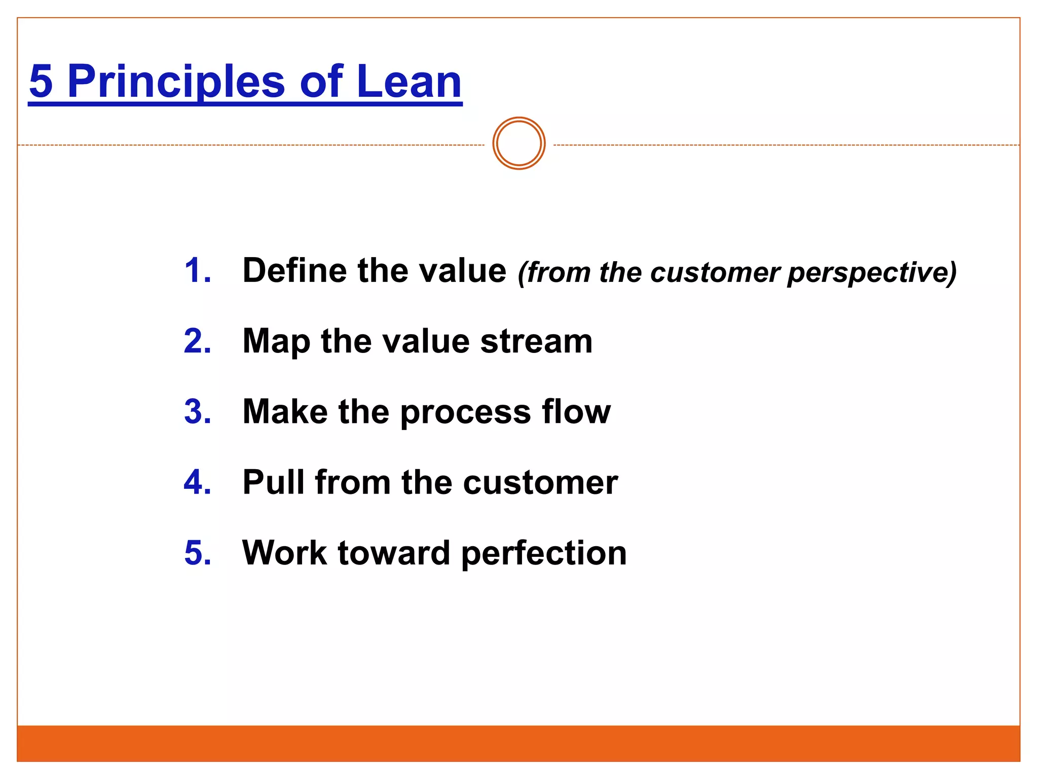 The 5 Lean principles | PPTX