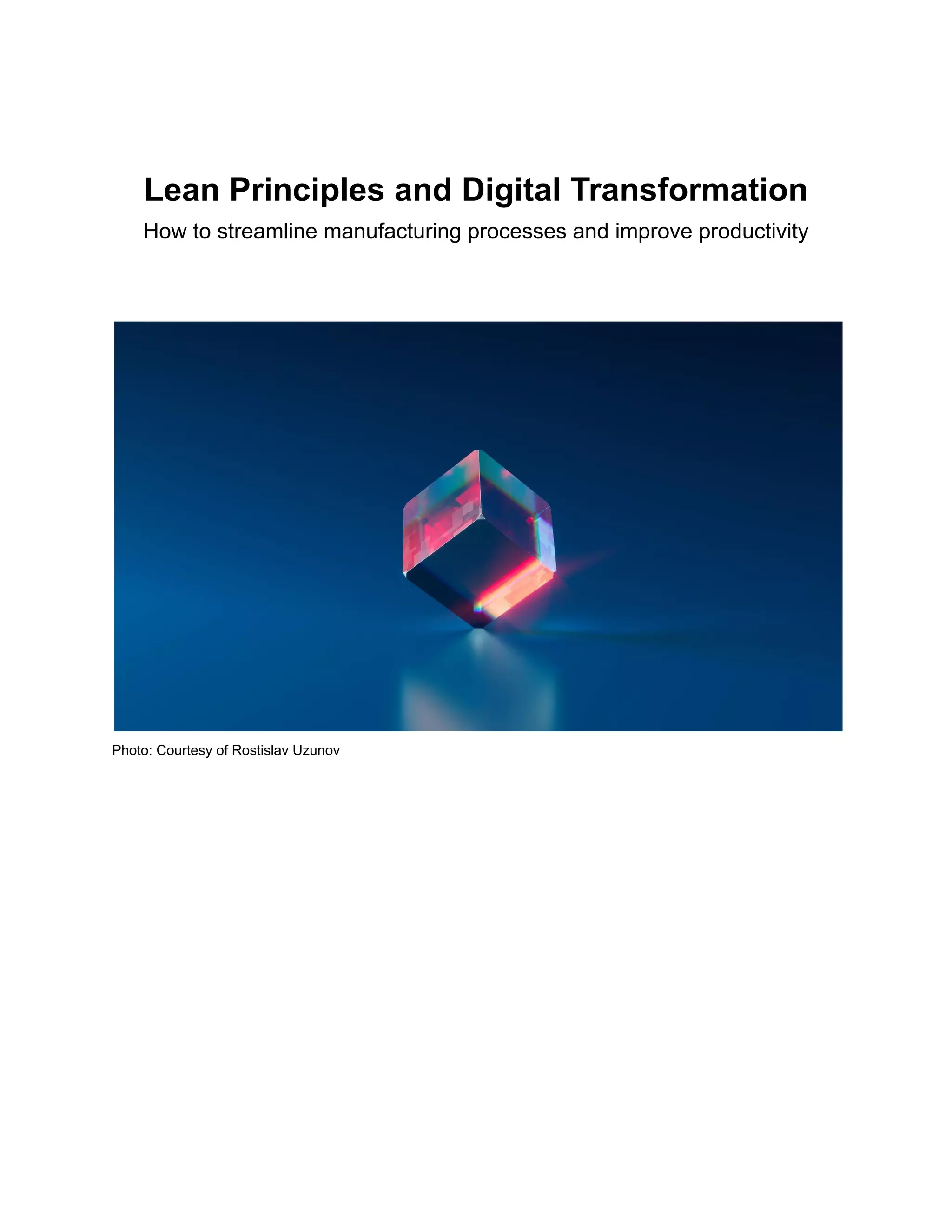 Lean Principles and Digital Transformation | PDF