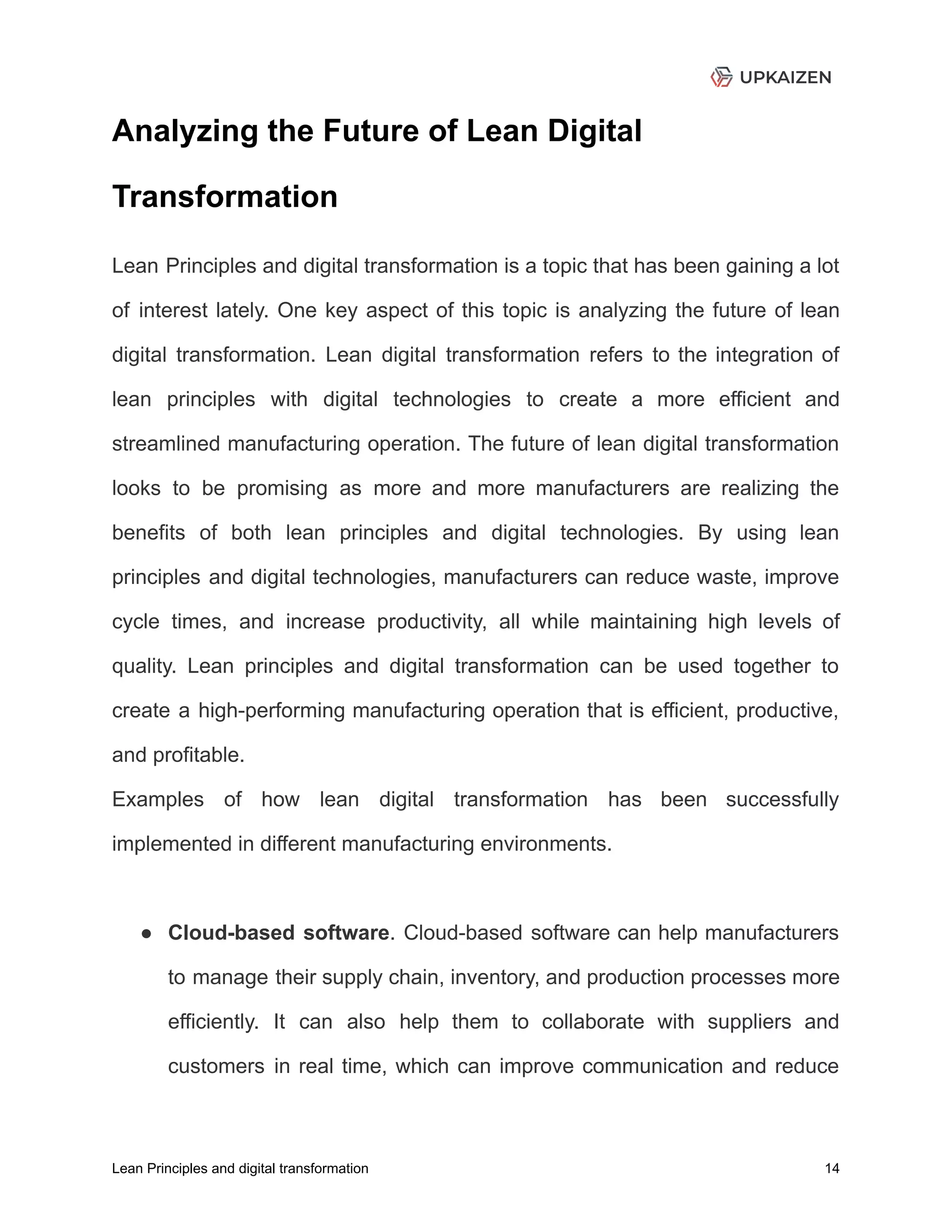 Lean Principles and Digital Transformation | PDF