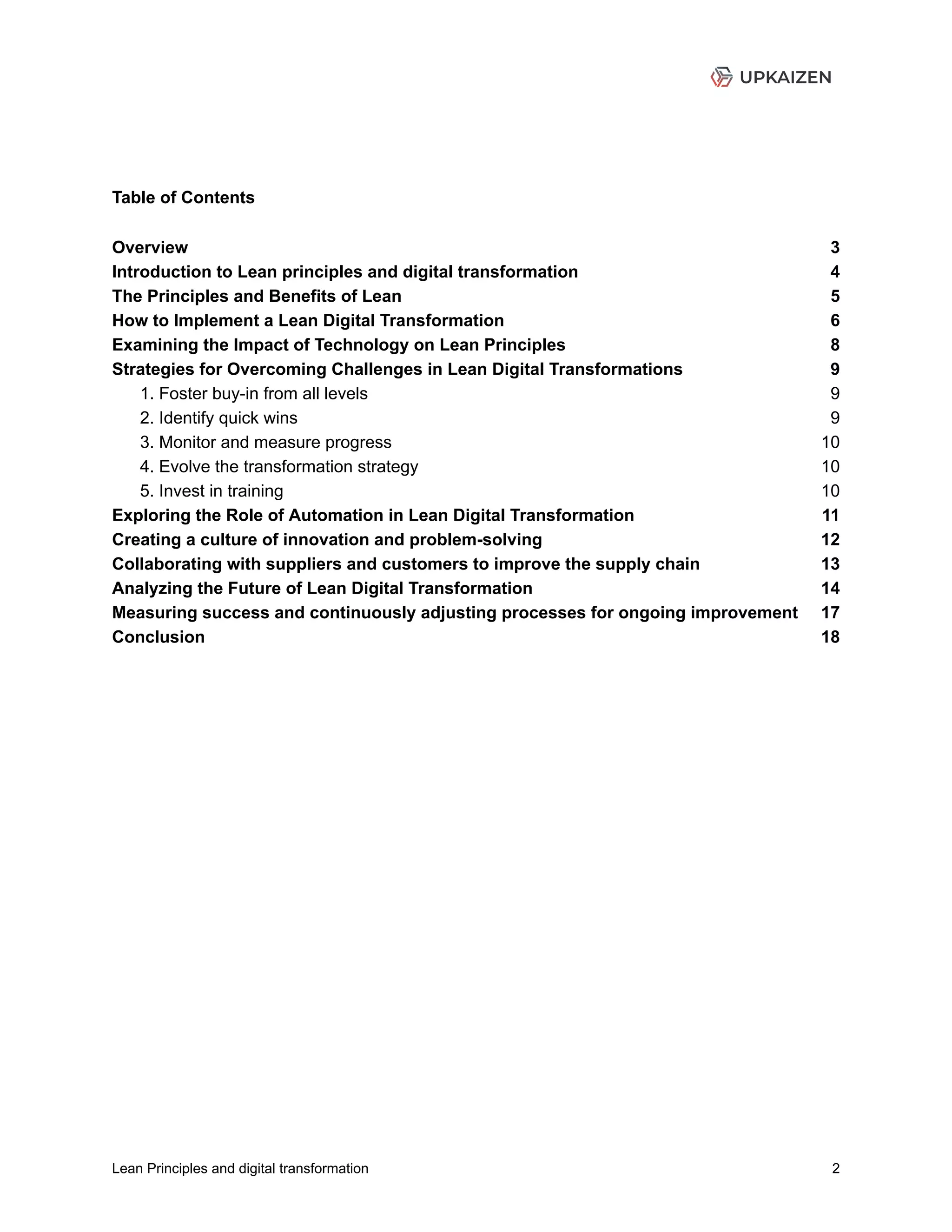 Lean Principles and Digital Transformation | PDF