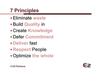 Lean principles and practices | PPTX | Technology & Computing