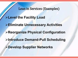 Lean Process and Production | PPTX | Logistics | Business