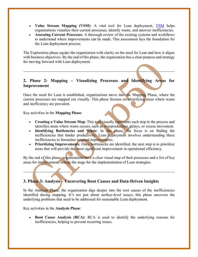 5 Phases of Lean Deployment: A Complete Guide for Professionals | PDF