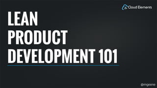 Lean Product Development 101 | PPT