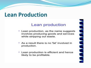 Lean production | PPTX