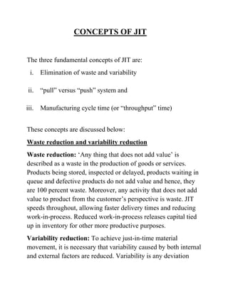 Lean production and jit | DOCX