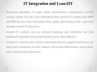 Impact of IT on Lean production | PPT