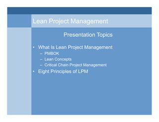 Lean project management_20170607 | PDF