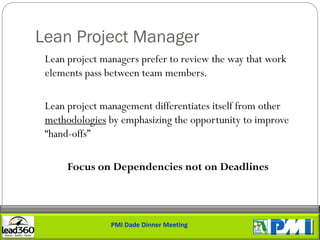 Lean Project Management Principles | PDF