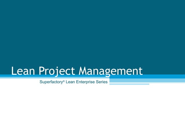 Lean Project Management Sample | PPT