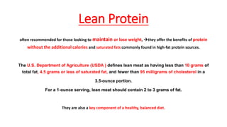 What we mean by Lean Protein : Dr Sharda Jain | PPTX