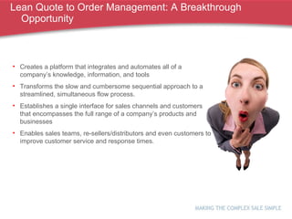 Lean quote to order SalesLogix | PPT