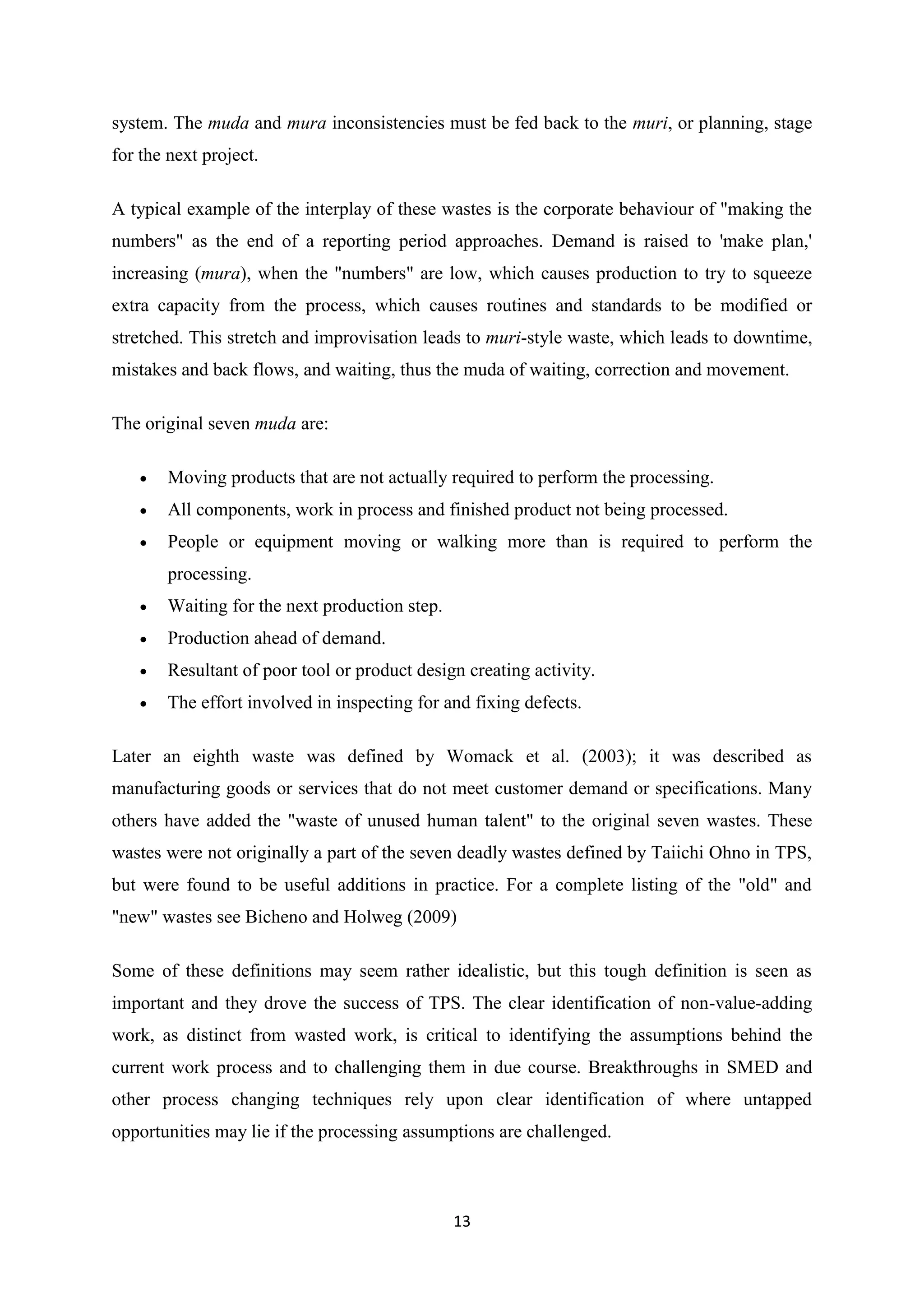 Lean manufacturing report | DOCX