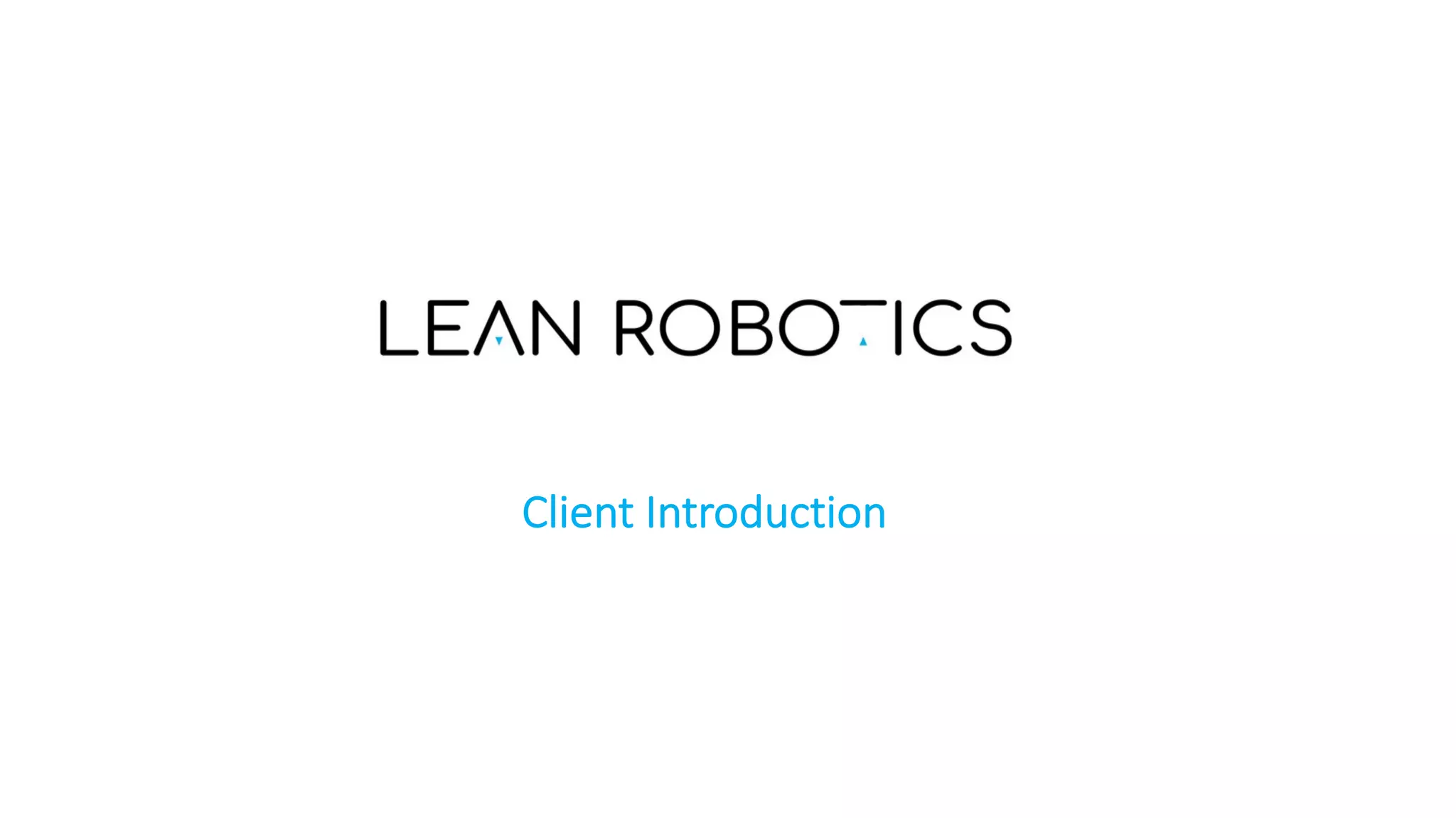 LEAN Robotics - Service Offerings | PPT