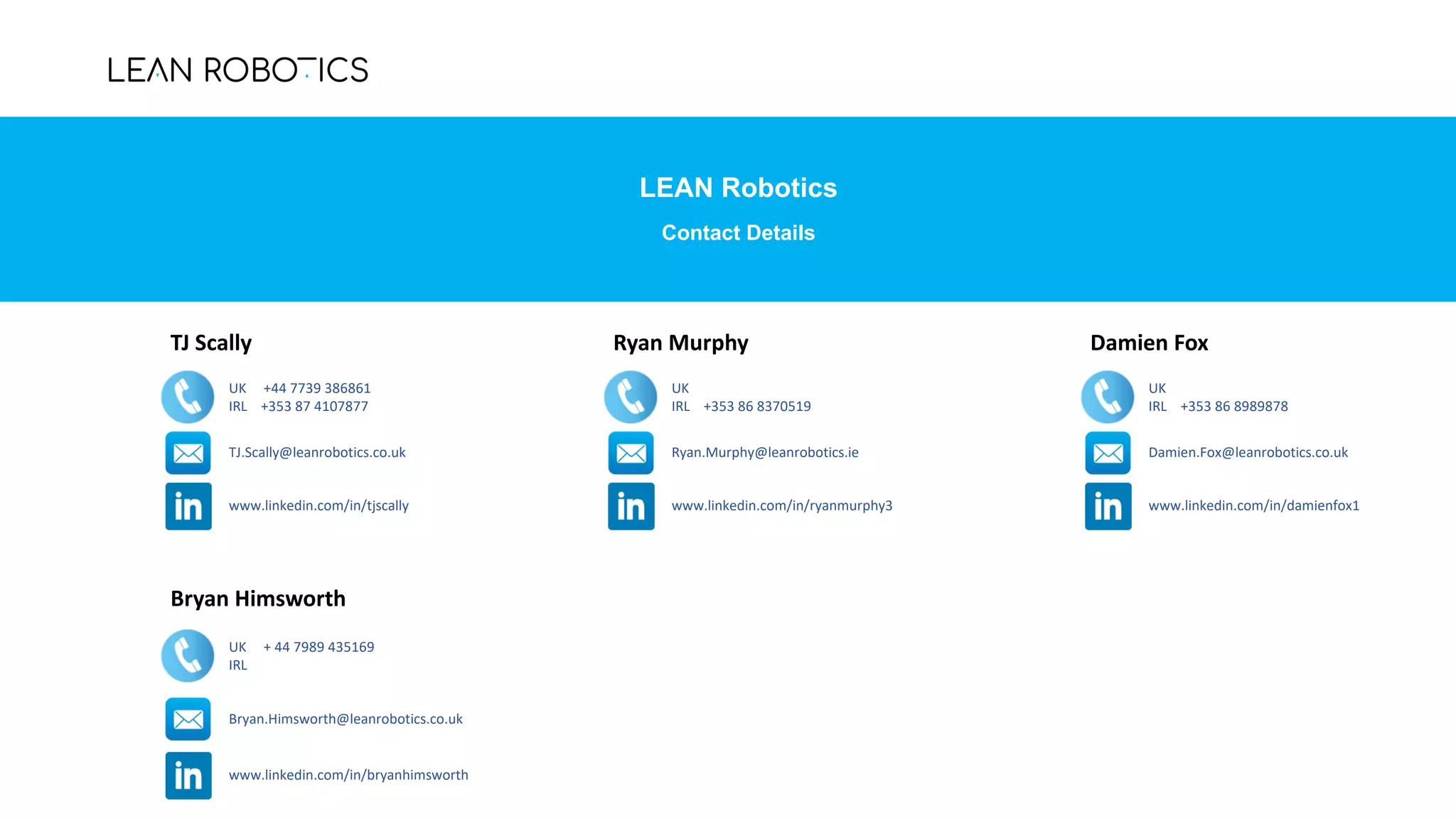 Lean Robotics Service Offerings Ppt