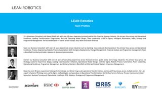LEAN Robotics - Service Offerings | PPT