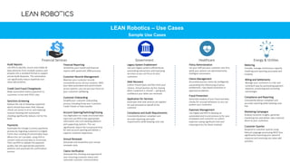 LEAN Robotics - Service Offerings | PPT