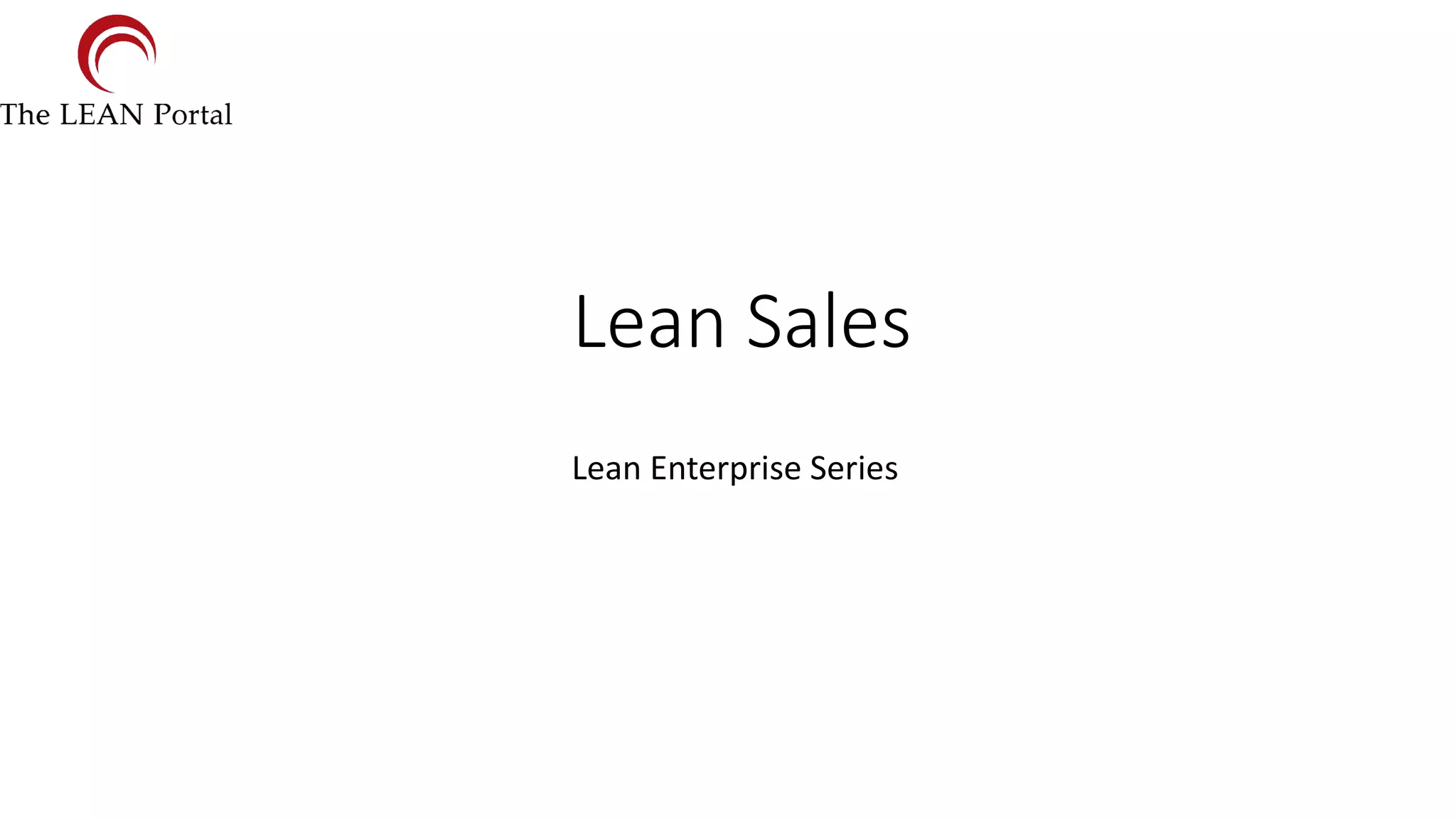Lean in sales | PPT | Free Download