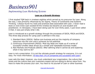 Lean Scale Up: Lean as a Growth Strategy | PPT