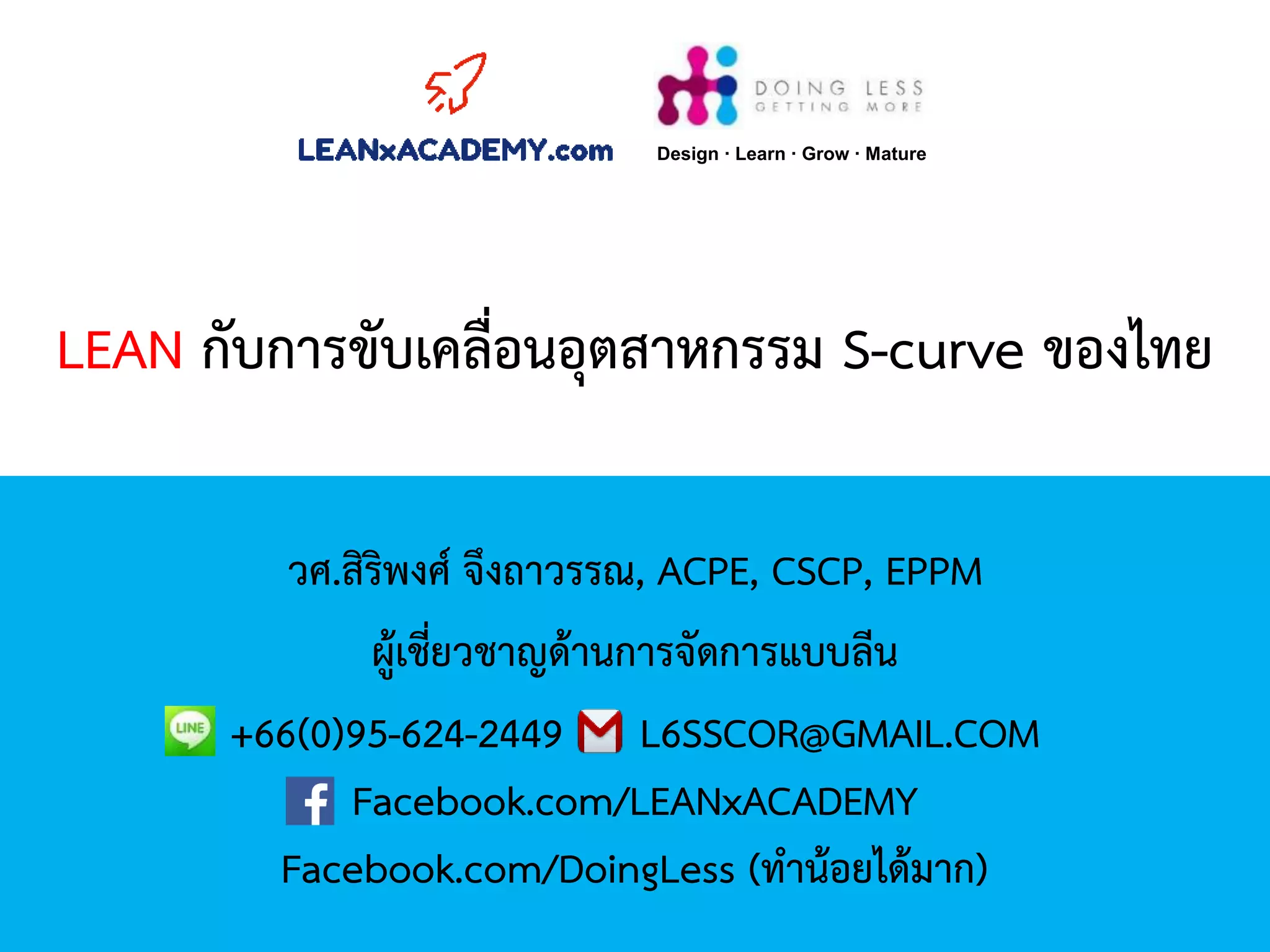 Lean s curve BBU 181122 for Printing and Distribution | PPT