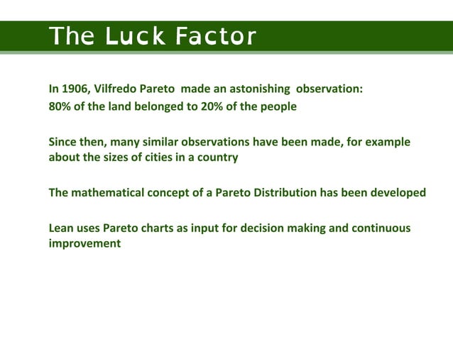 Lean Self: The Luck Factor | PPT