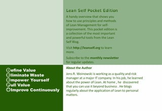 Lean Self Pocket Edition (Preview) | PPT