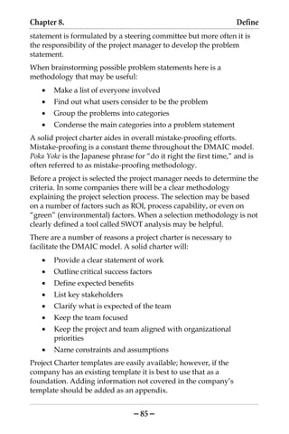 Lean six sigma - practical body of knowledge | PDF