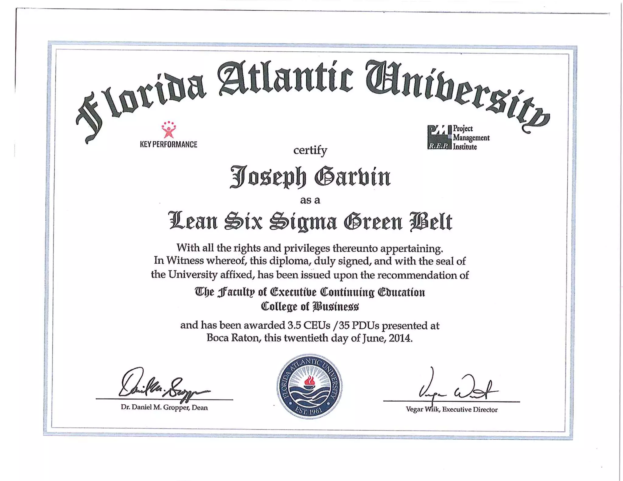 Lean Six Sigma Certificate | PDF