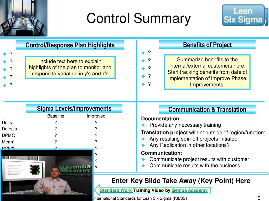 Lean six sigma executive overview (case study) templates